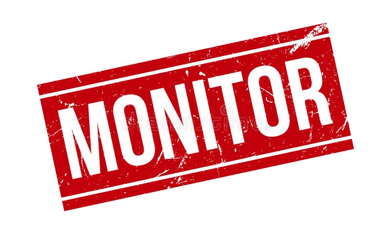 Monitor Rubber Stamp. Red Monitor Rubber Grunge Stamp Seal Vector ...