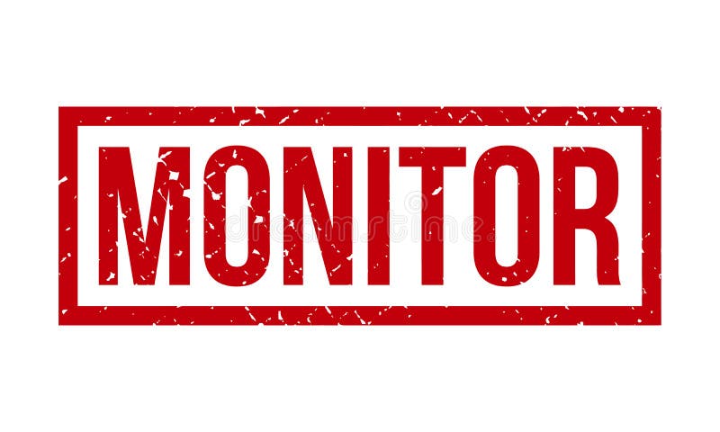 Monitor Rubber Stamp. Red Monitor Rubber Grunge Stamp Seal Vector ...