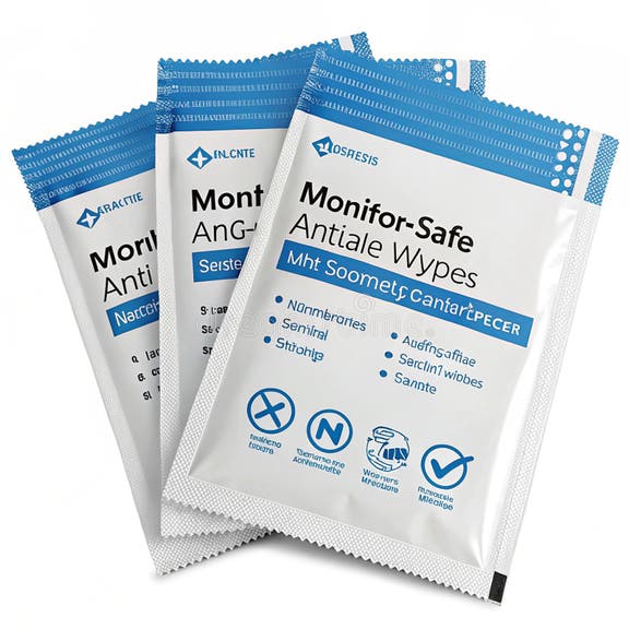 Monitor Safe Anti Static Cleaning Wipe Pack Stock Illustration ...