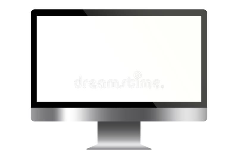Monitor Screen. Blank Desktop Monitor. LCD Display Illustration Stock ...
