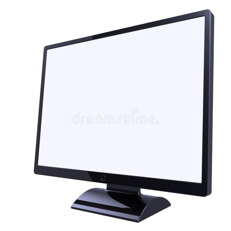 Monitor Screen Blank Display Basic Stock Illustration - Illustration of ...