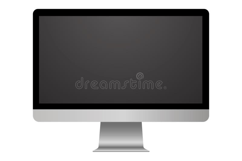Monitor Screen for Desktop. Blank Screen for Pc. Vector Image of a Flat ...