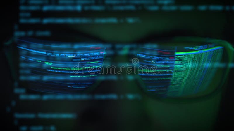 Monitor Screen With Developing Programming And Coding Technologies Programmer Or Hacker Is