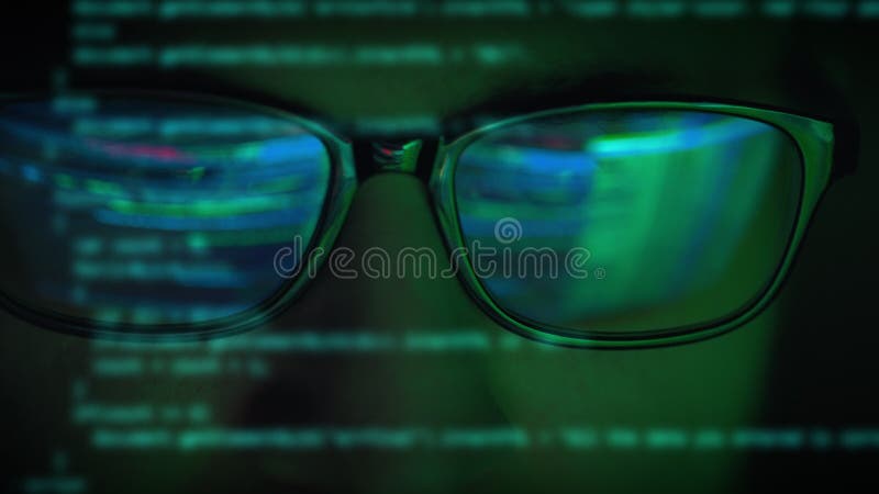 Monitor Screen With Developing Programming And Coding Technologies Programmer Or Hacker Is