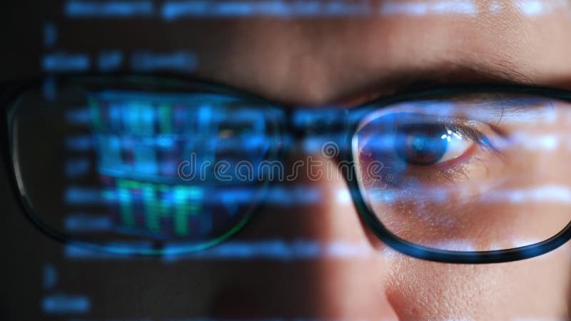 Monitor Screen With Developing Programming And Coding Technologies Programmer Or Hacker Is