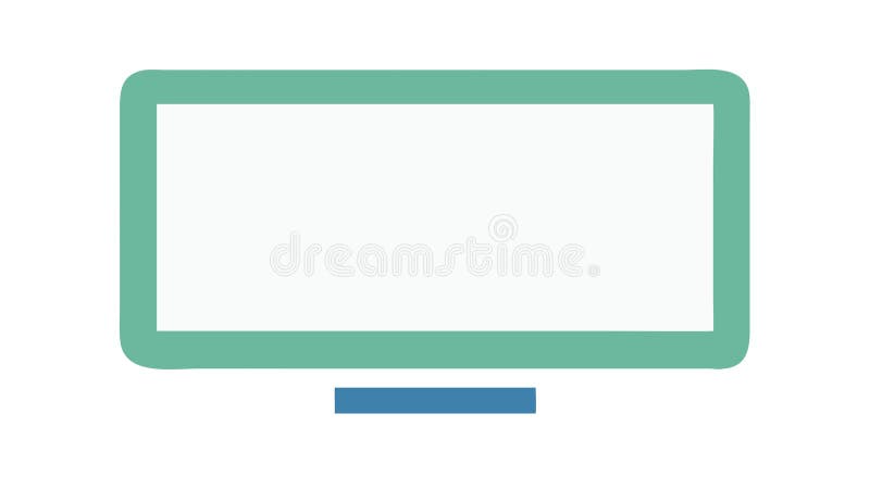 Monitor Screen Display Icon, Computer TV Interface Graphic, Vector ...