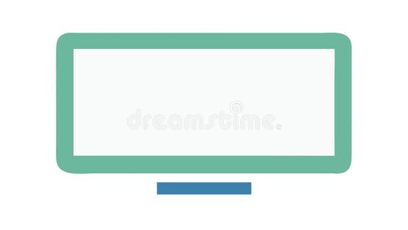 Monitor Screen Display Icon, Computer TV Interface Graphic, Vector ...