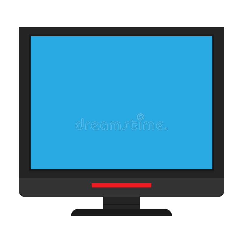 Monitor Screen Front View Display Vector Icon. Above Computer ...