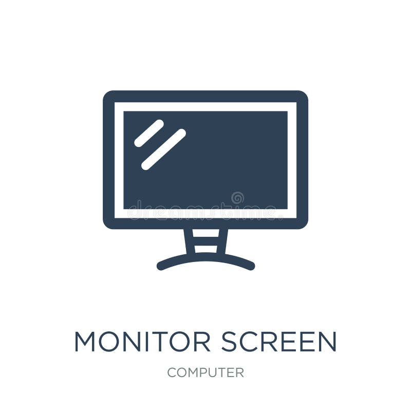 Monitor Screen Icon in Trendy Design Style. Monitor Screen Icon ...