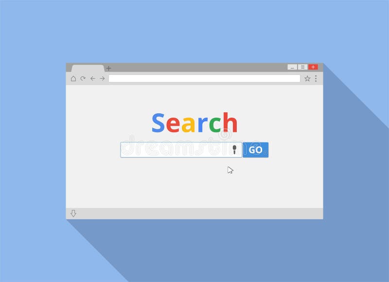 Monitor Screen Internet Search. Flat Style. Template Vector ...