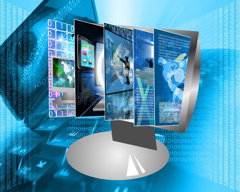 Monitor screen stock illustration. Illustration of code - 47643147