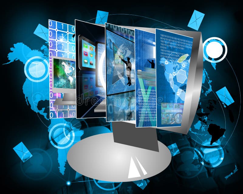 Monitor screen stock illustration. Illustration of select - 47643155