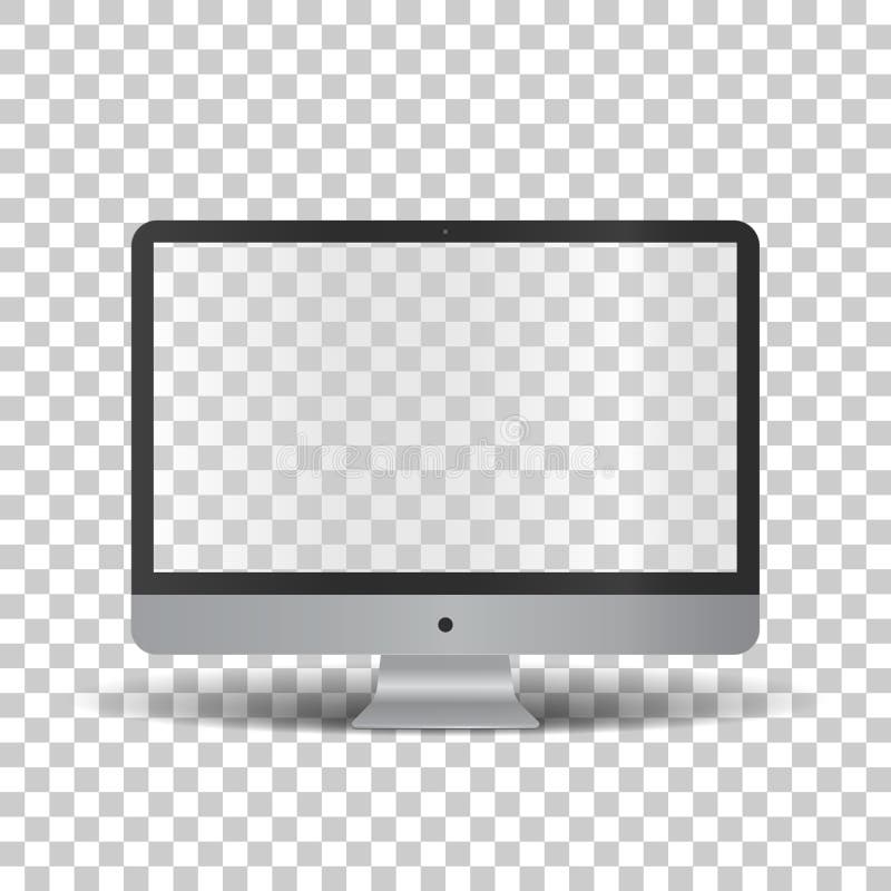 Monitor without Screen on Transparent Background. Stock Vector ...