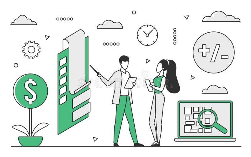 Monitor Screening Information Stock Illustration - Illustration of ...