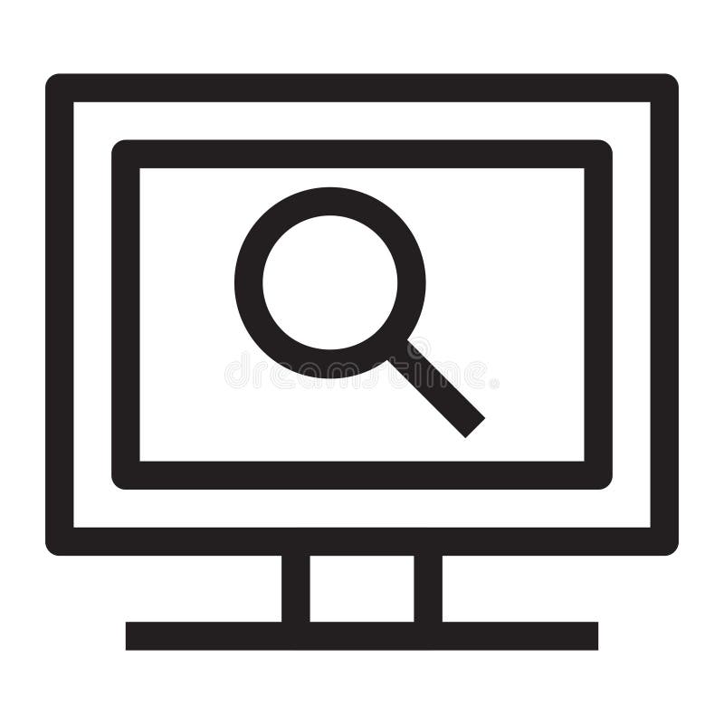 Monitor search stock vector. Illustration of laptop - 100202084