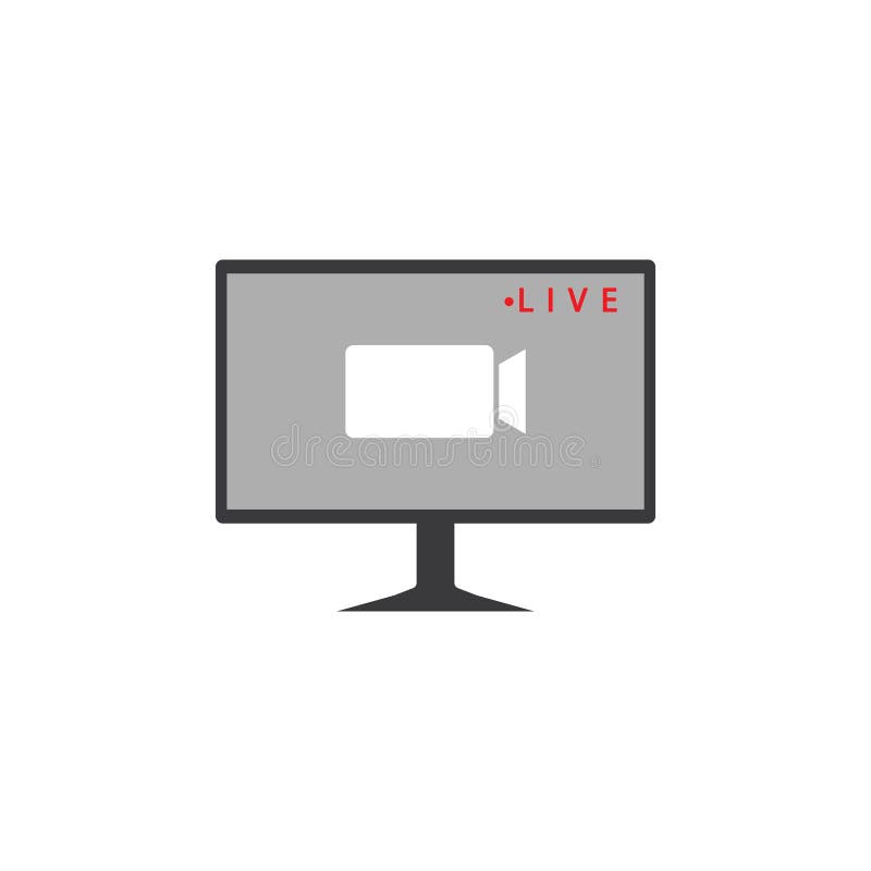 Monitor live camera stock vector. Illustration of watch - 355532682