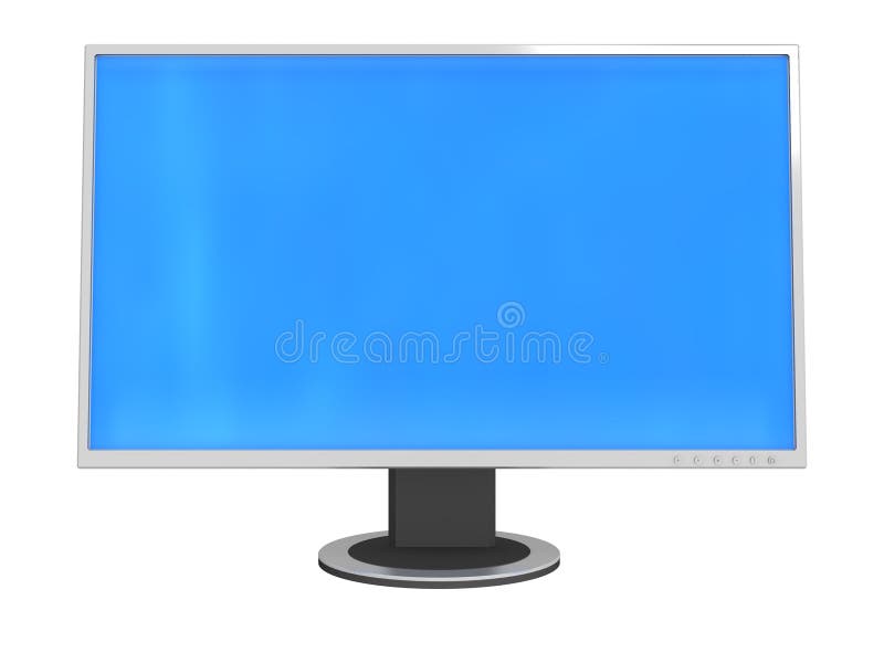 Monitor silver stock illustration. Illustration of dimensional - 4248793