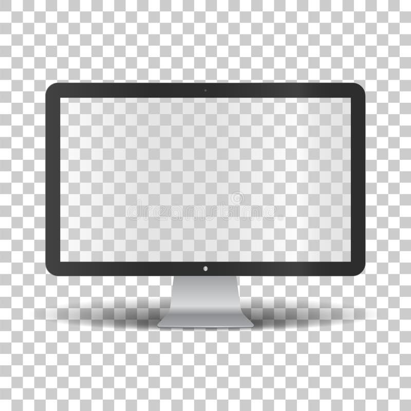Monitor Sin La Pantalla En Fondo Transparente Ilustración del Vector ...