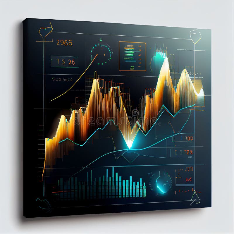 Monitor with Stock Market Data on the Screen Stock Illustration ...