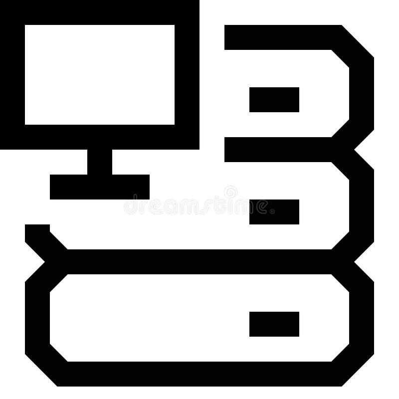 Monitor Storage Server Icon Image Stock Photo - Illustration of pattern ...