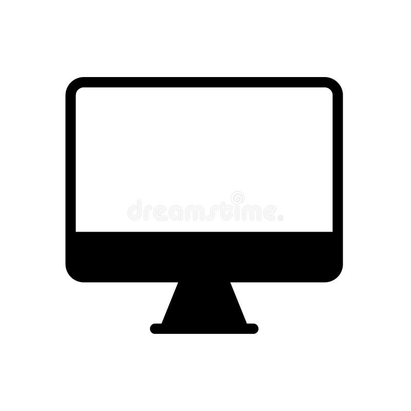 Monitor Symbol LCD Technology Stock Vector - Illustration of desktop ...
