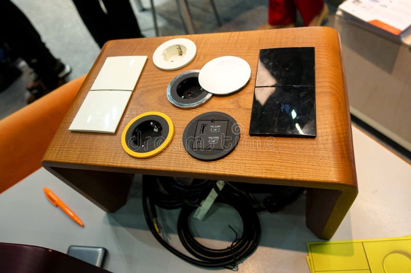 Monitor Table with Built-in Communications for Connecting Wires and ...