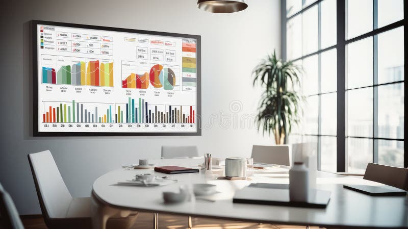 Monitor table chart stock illustration. Illustration of overview ...