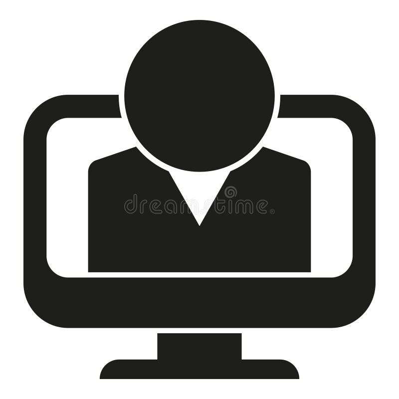 Monitor Target Icon Simple Vector. Human Work Stock Vector ...