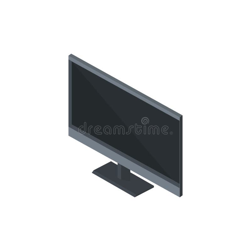 Monitor Technology Hardware Device Computer Isometric Stock Vector ...