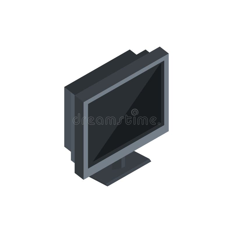 Monitor Technology Hardware Device Computer Isometric Stock Vector ...