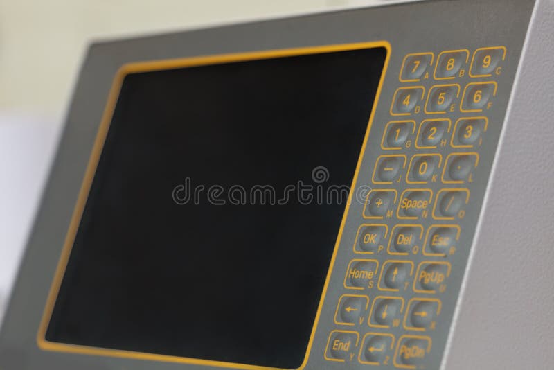 Monitor with Touch-sensitive Buttons on Machine Stock Photo - Image of ...