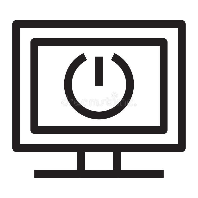Monitor turn off stock vector. Illustration of desktop - 100202352