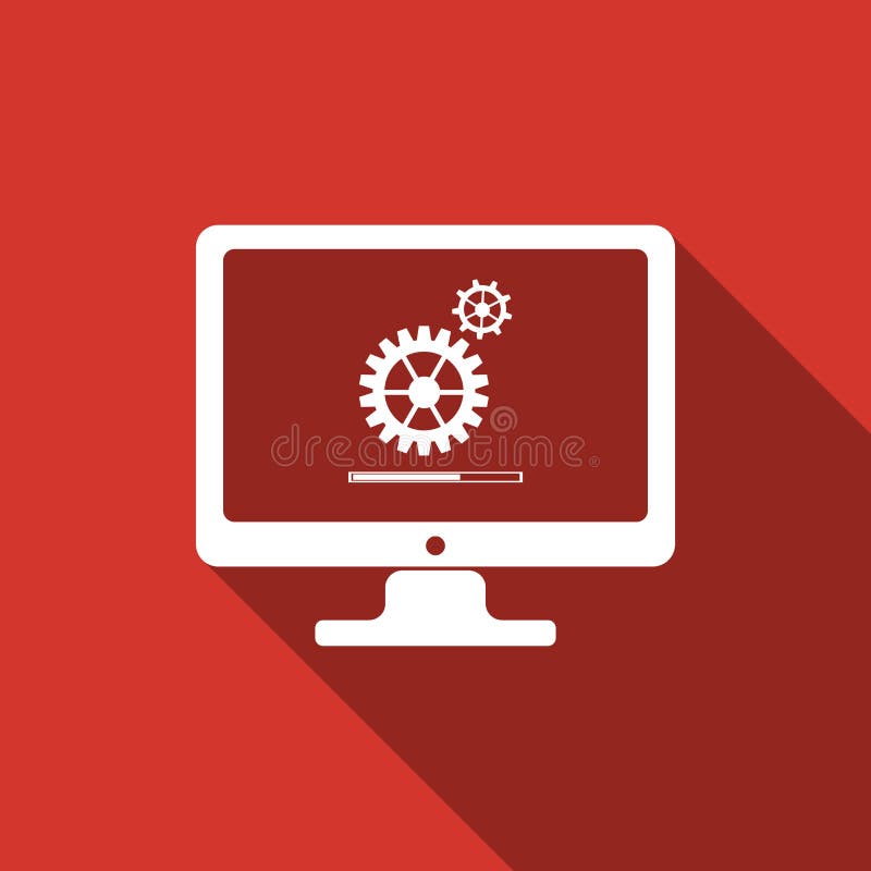 Monitor Update Process with Gearbox Progress and Loading Bar Icon with ...