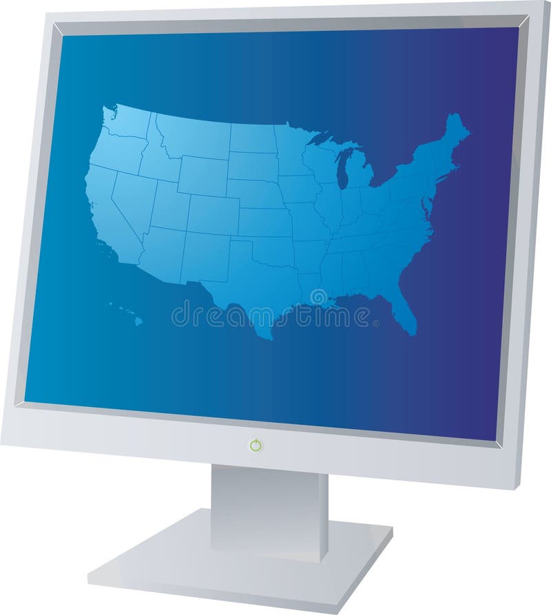 Monitor us stock vector. Illustration of view, capital - 1822451