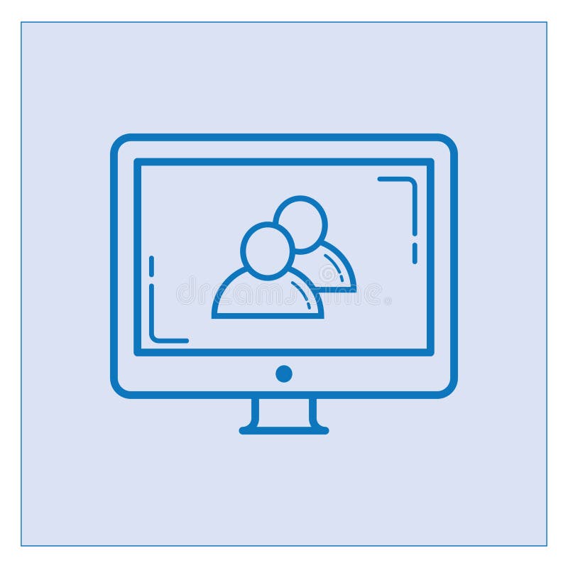 A Monitor with User Icon Illustration. Stock Vector - Illustration of ...