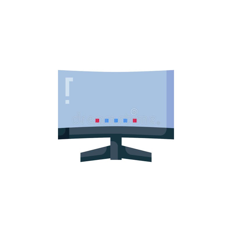 Monitor Vector Icon. Computer Component Icon Flat Style. Perfect Use ...