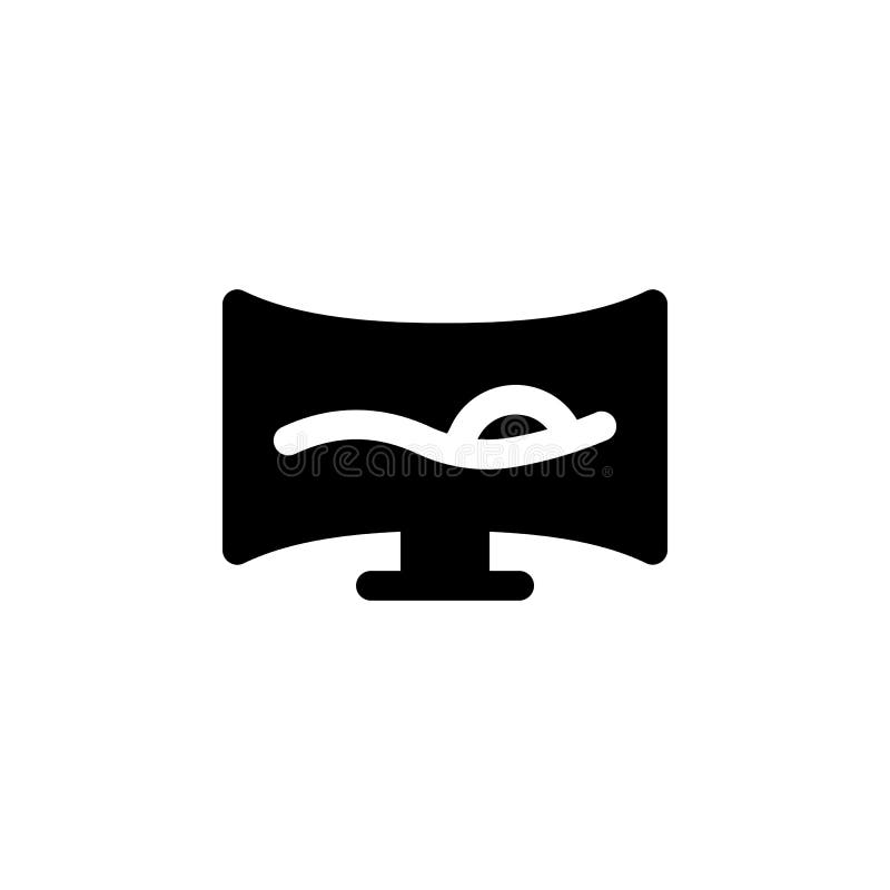 Monitor Vector Icon. Computer Component Icon Solid Style. Perfect Use ...