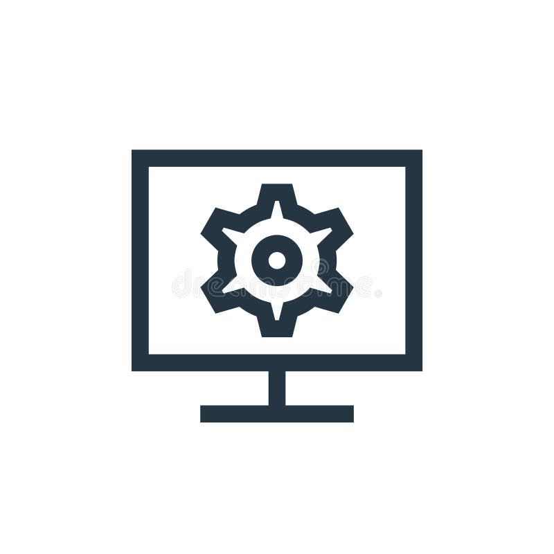 Monitor Vector Icon. Monitor Editable Stroke. Monitor Linear Symbol for ...