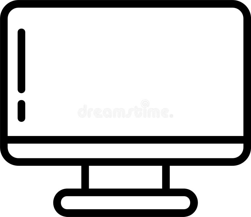Monitor Vector Icon stock illustration. Illustration of system - 388697986