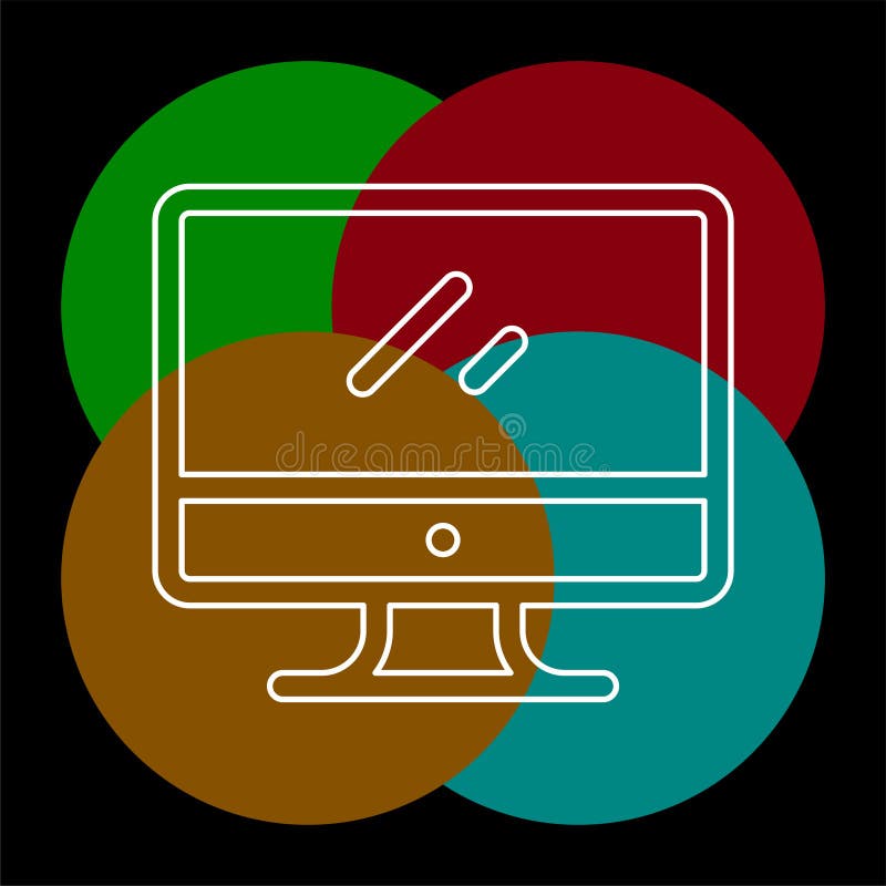 Monitor vector icon stock vector. Illustration of border - 149325085