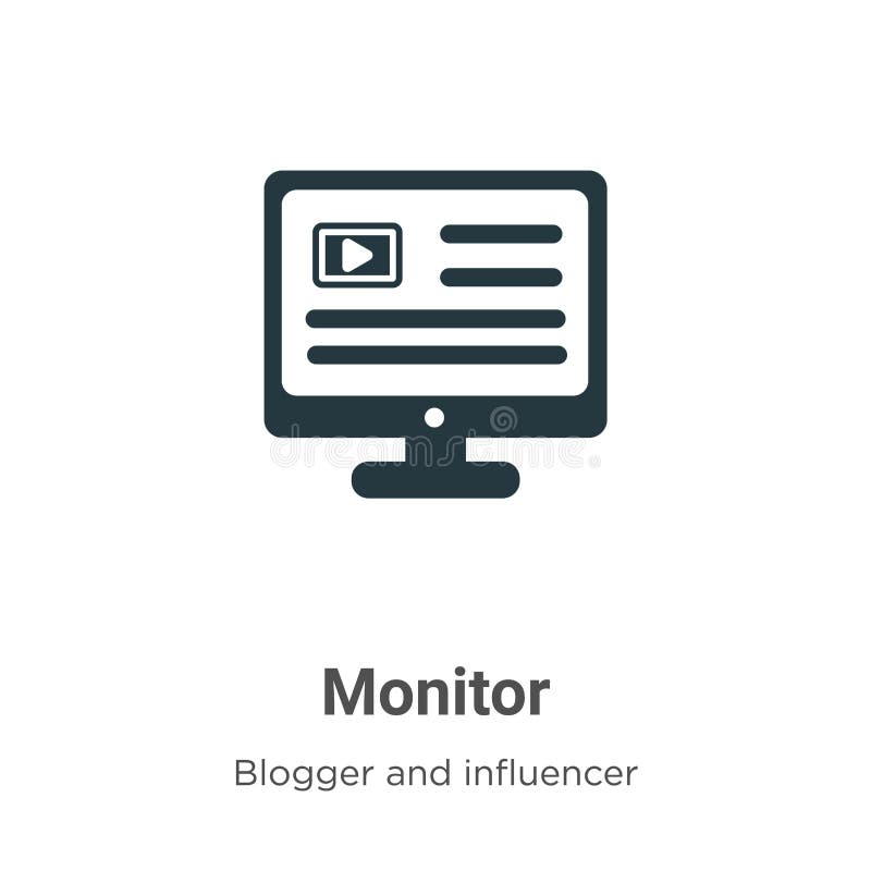 Pc with Monitor Vector Icon on White Background. Flat Vector Pc with ...