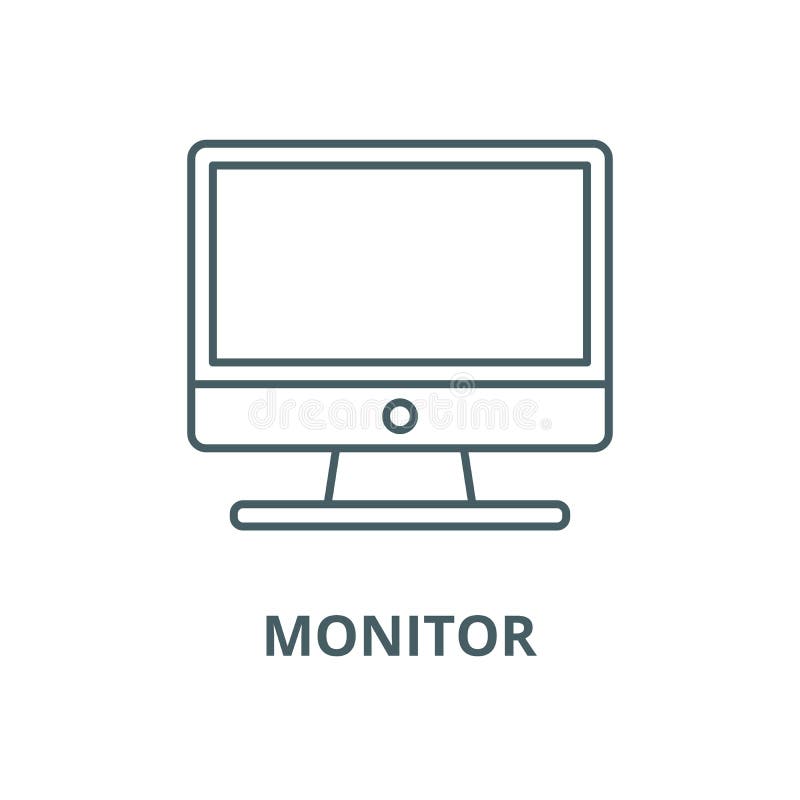 Monitor Vector Line Icon, Linear Concept, Outline Sign, Symbol Stock ...