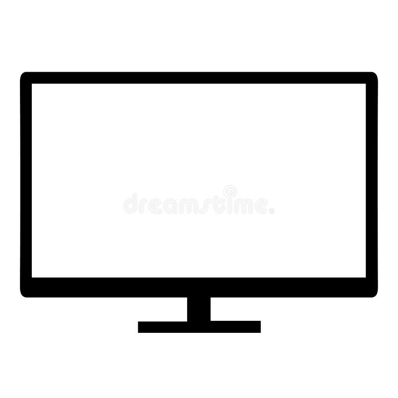 Monitor Vector Logo Icon. TV Simple Isolated Symbol Sign Stock Vector ...