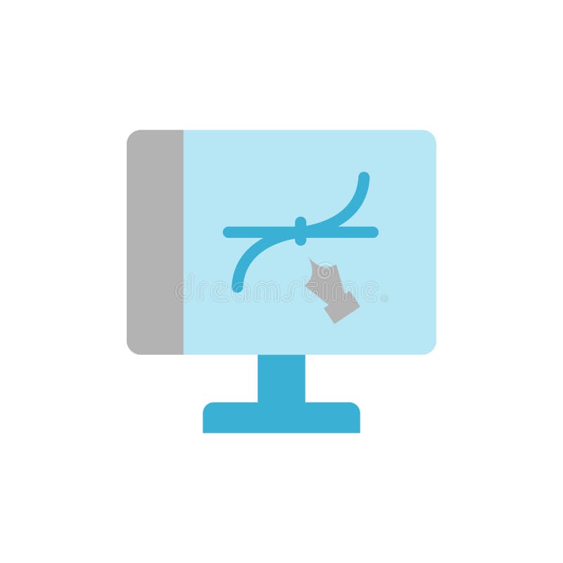 Monitor Vector Program Icon. Simple Color Vector Elements of ...