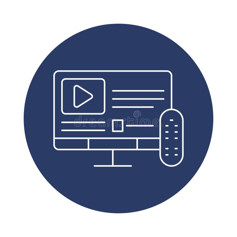 Monitor, Video Player, Remote, Video, Video Player Icon Stock Vector ...