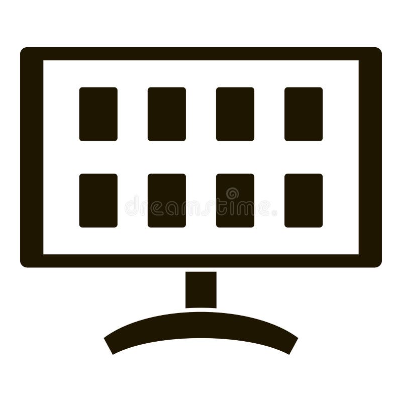 Monitor Video Call Icon, Simple Style Stock Vector - Illustration of ...