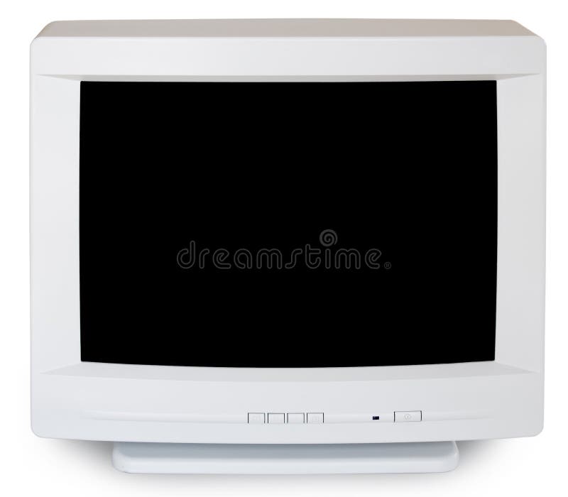 Monitor Viejo Del Ordenador Imagen de archivo - Imagen de escritorio ...