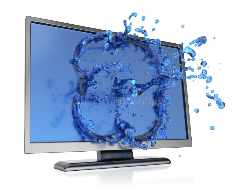 Computer Monitor Water Splash Stock Illustrations – 39 Computer Monitor ...