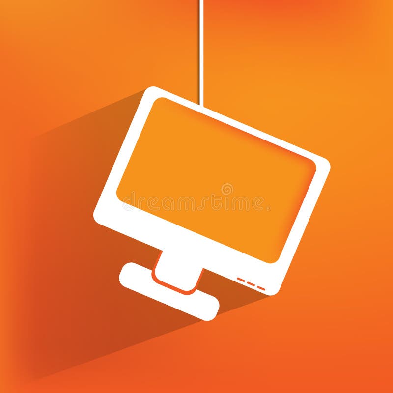 Monitor Web Icon, Flat Design Stock Vector - Illustration of keyboard ...