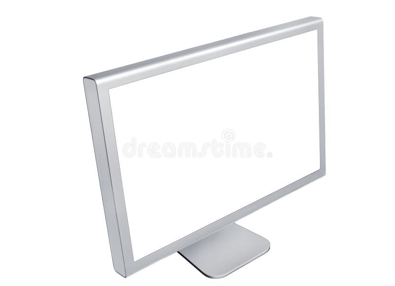 Monitor On White Background Stock Photo - Image of flat, black: 7668148